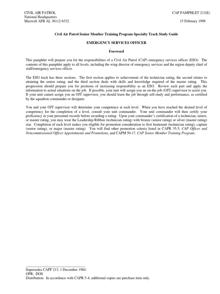 CAPP213E | PDF | Civil Air Patrol | Search And Rescue