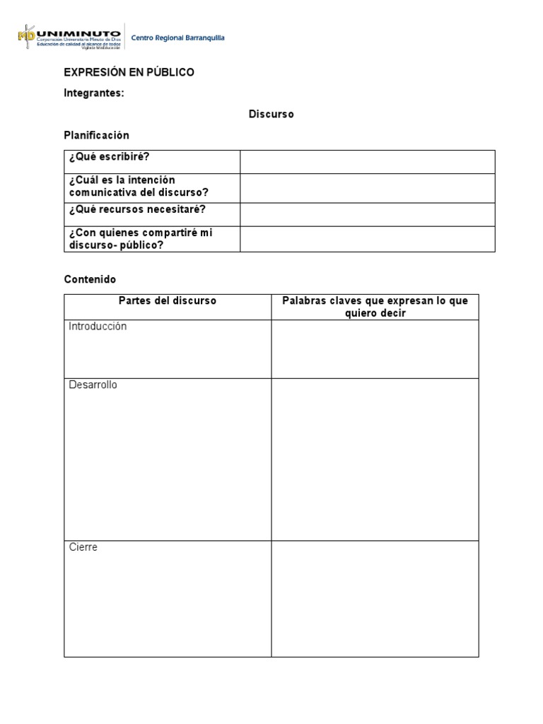 Formato Discurso | PDF