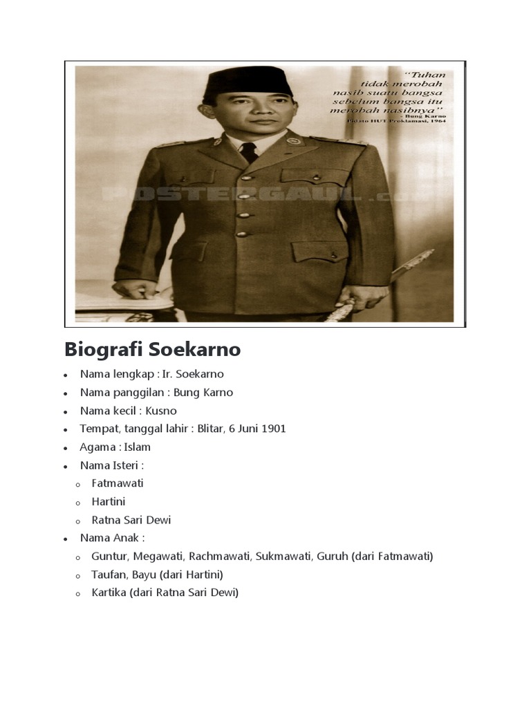 Biografi Singkat Ir. Soekarno | PDF | Agama & Spiritualitas