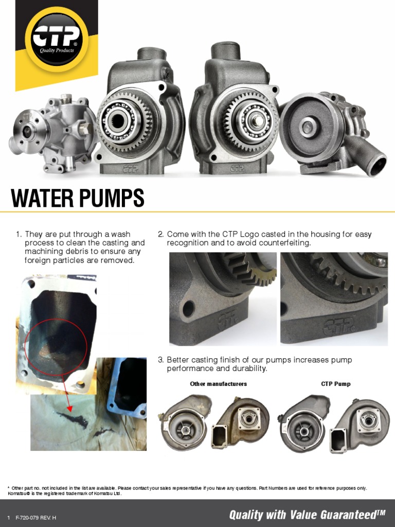 F 720 079 Rev. H Water Pumps | PDF | Pump