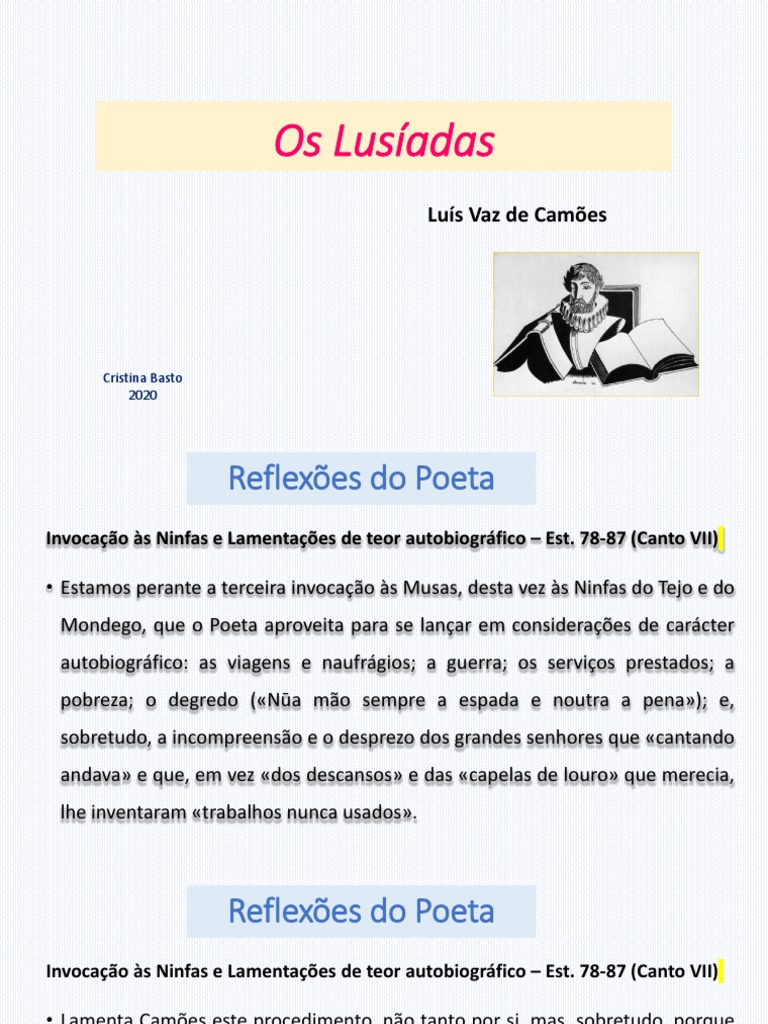 Reflexões Do Poeta - Análise Canto VII Ao Canto X | PDF