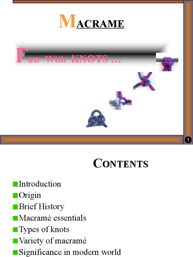 Documents - Pub Macrame-558444ca3d2c0 | PDF | Knot | Rope