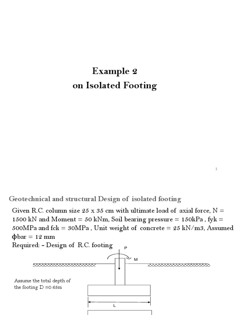 Example 2 Isolated Footing | PDF | Mechanical Engineering | Mechanics