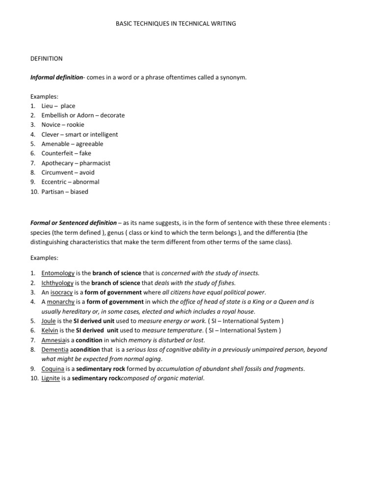 Basic Techniques in Technical Writing | PDF | Rock (Geology) | Gases