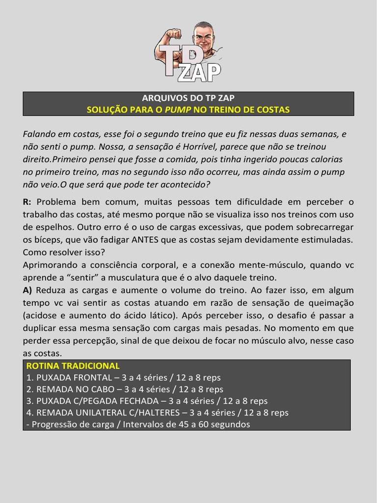 Arquivo Pump Nas Costas | PDF | Músculo esquelético