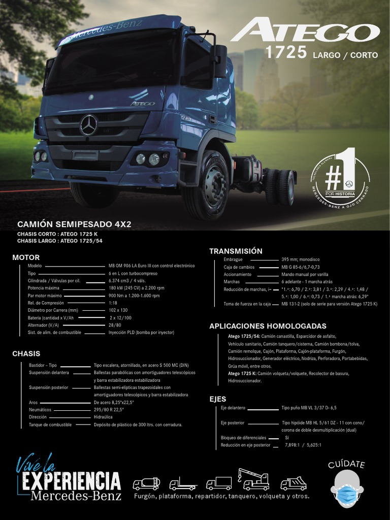 Ficha Tecnica 1725 | PDF | Eje | Sistema de freno antibloqueo