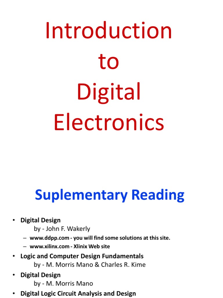 Unit 1 | PDF | Digital Electronics | Electronics