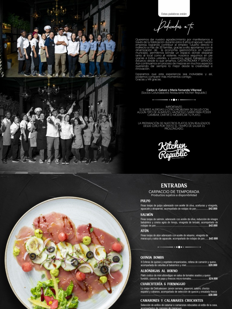 Menu Kitchen Republic | PDF