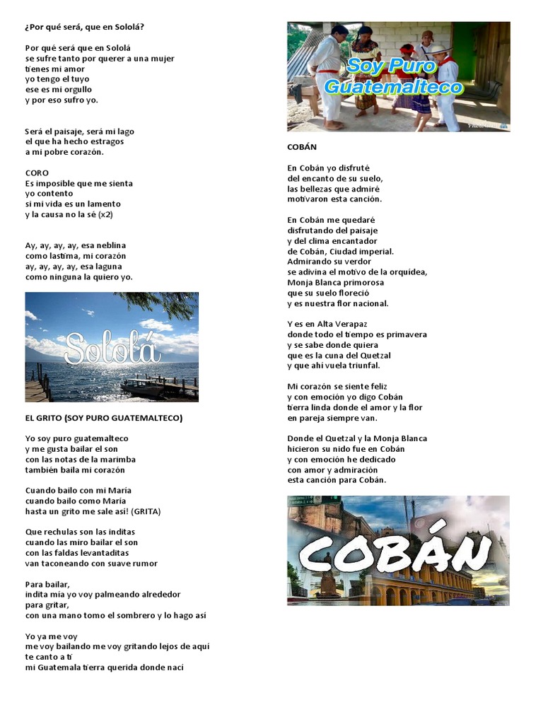 Canciones de Guatemala | PDF