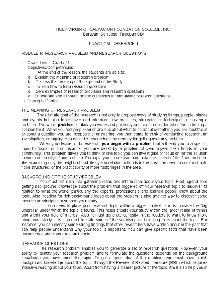 Module 6 Prac Res 1 | Download Free PDF | Knowledge | Curiosity