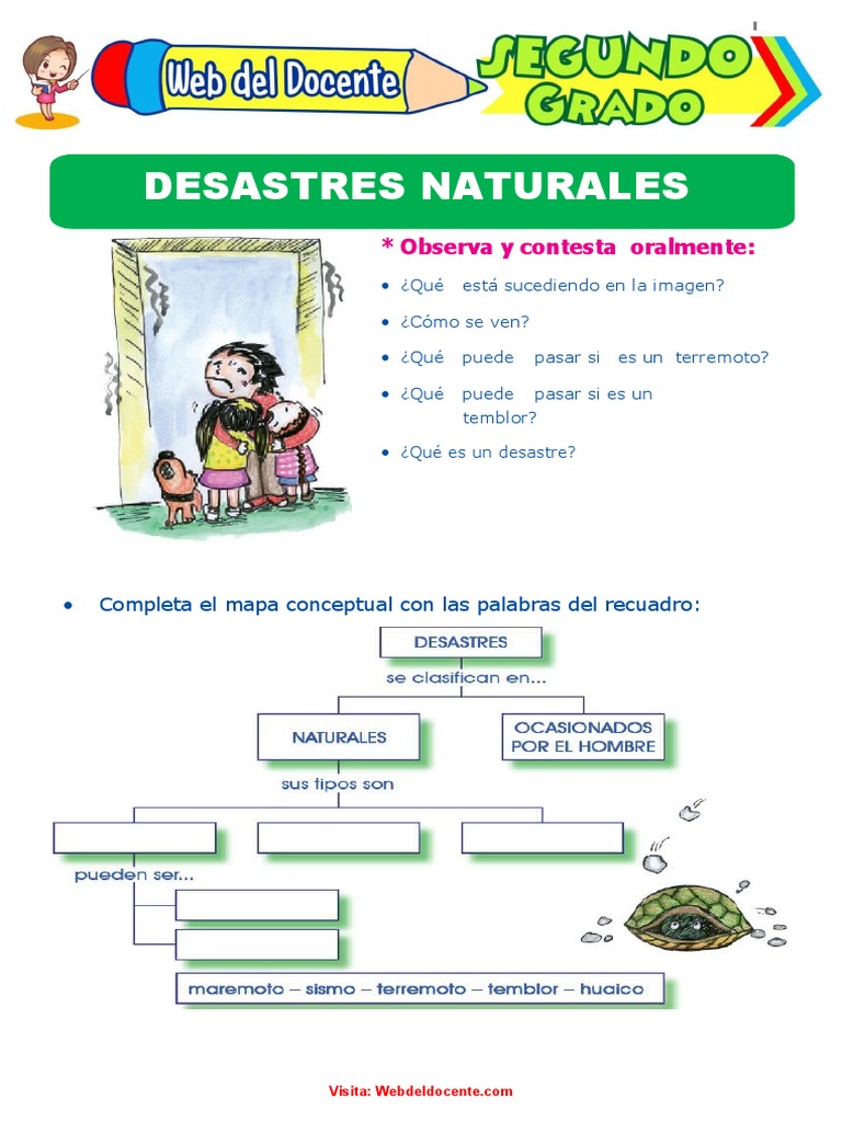 Desastres Naturales para Niños para Segundo Grado de Primaria | PDF