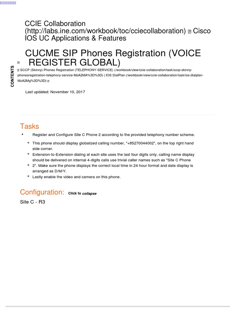 39-CUCME SIP Phones Registration (VOICE REGISTER GLOBAL) | PDF