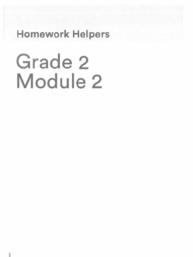 Eureka Grade 2 Module. 2 Homework Helper | PDF