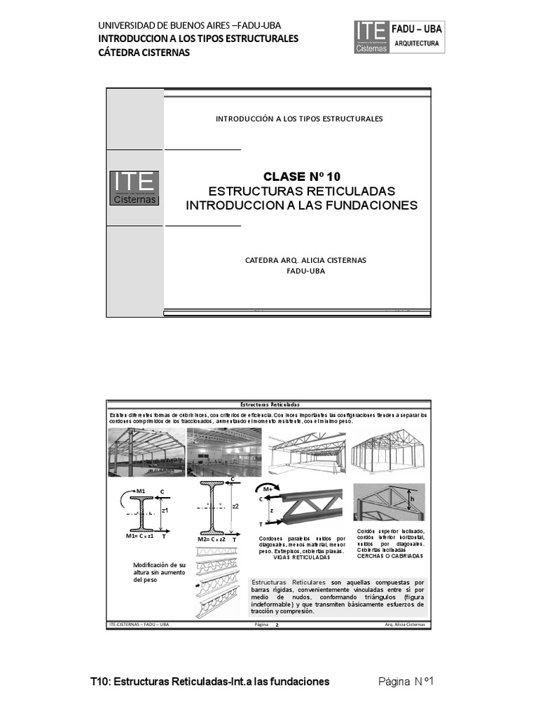 Estructuras Reticuladas y Fundaciones | PDF | Braguero | Sectores ...