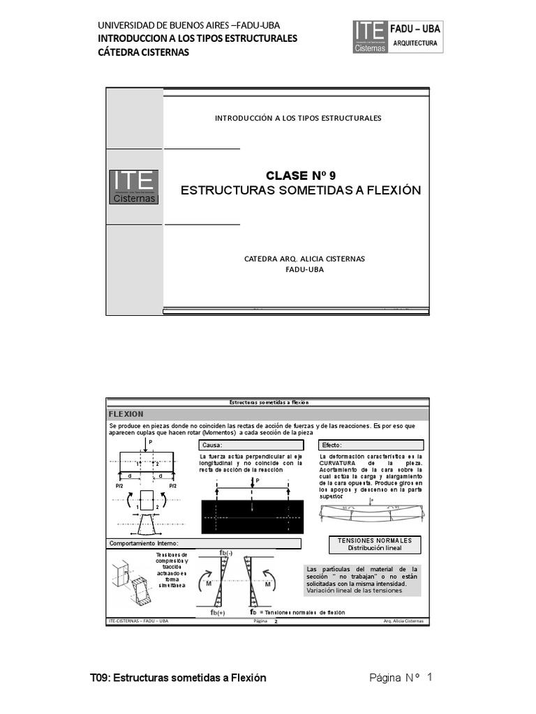 T09-Estructuras Sometidas A Flexión | PDF | Viga (Estructura) | Doblar