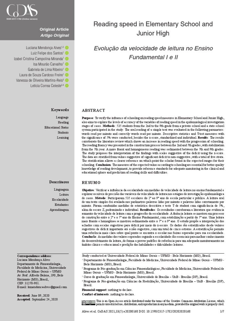 Disadvantage About Reading Speed | PDF | Standard Deviation | Standard ...
