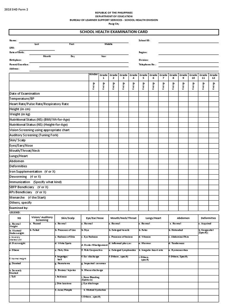 New-School-Health-Forms | PDF | Human Tooth | Periodontology
