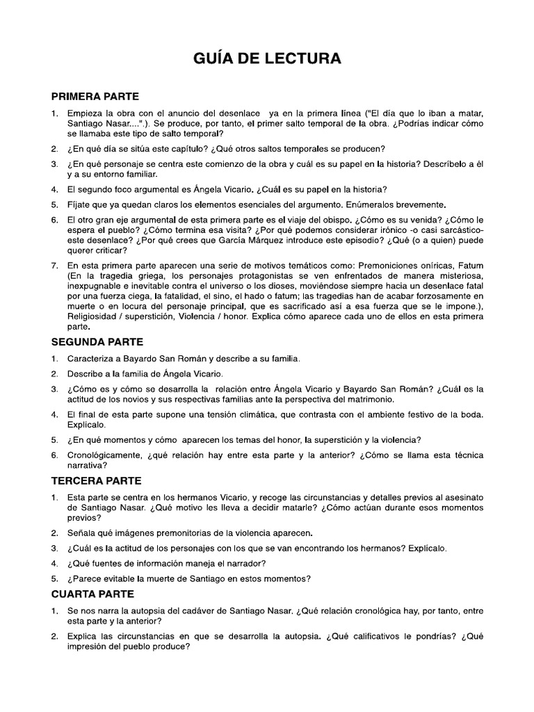 Guia de Lectura | PDF