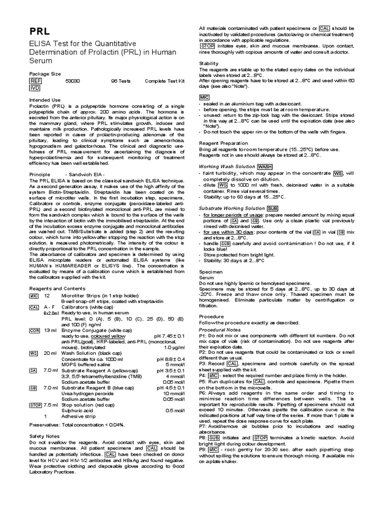 El PRL | PDF | Elisa | Medical Specialties