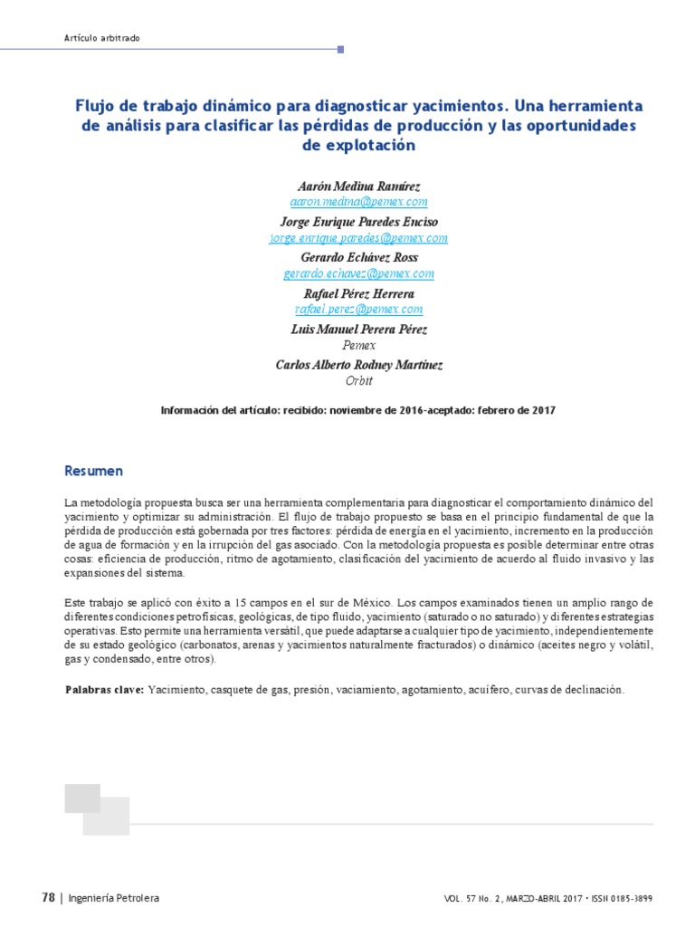 Flujo de Trabajo Dinámico para Diagnosticar Yacimiento | PDF | México | Petróleo