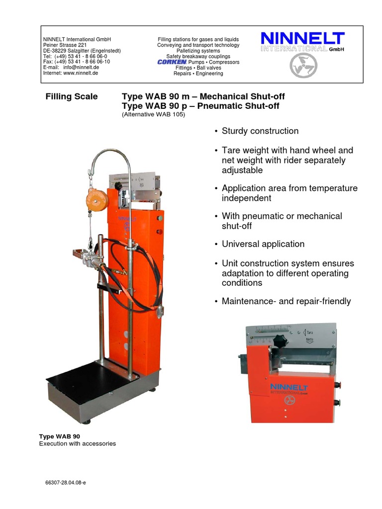 Filling Scales WAB 90 Eng | PDF