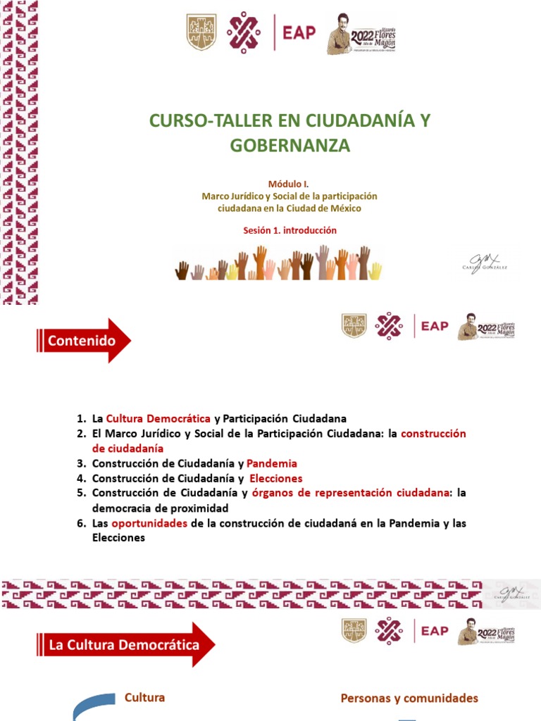 Curso Taller en Ciudadania y Gobernanza Modulo 1 Clase 1 | PDF | Democracia | Ideologías políticas