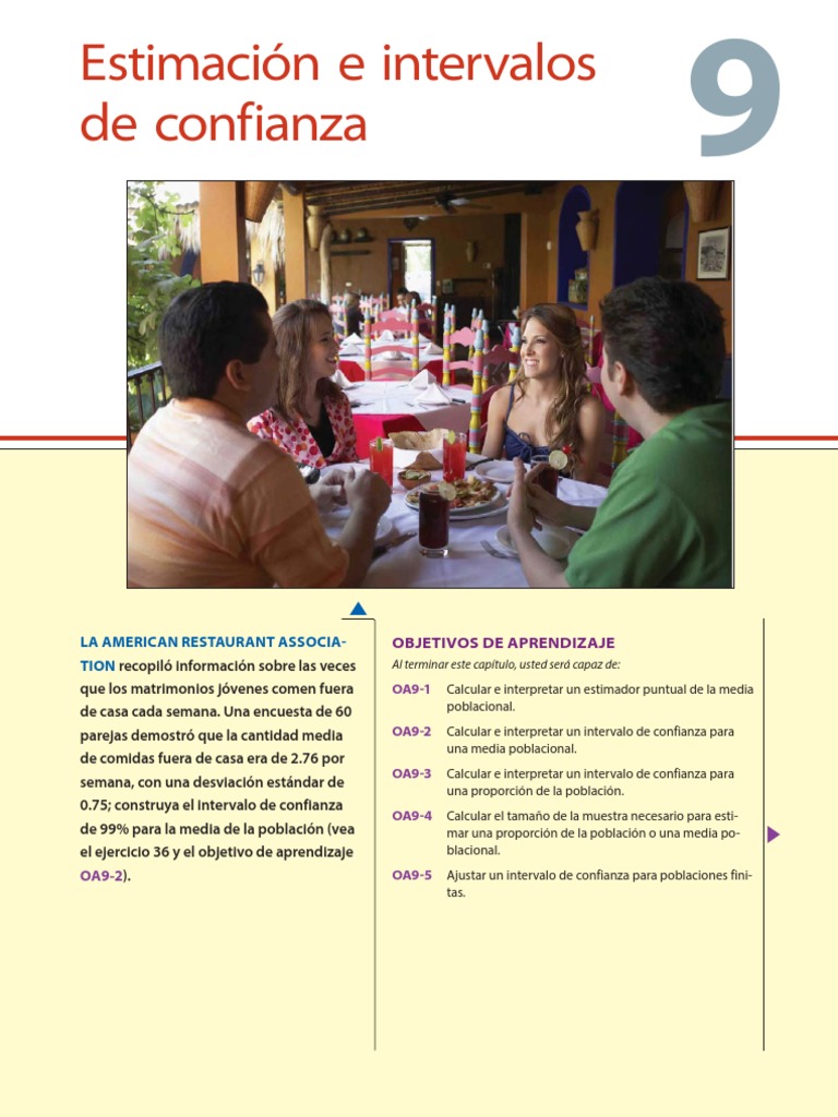 Tema. Estimación Estadística. Estimación Puntual y Por Intervalos. Conceptos | PDF | Intervalo ...