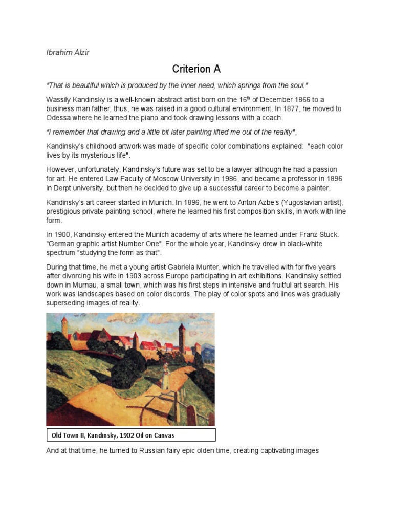 Kandinsky's Journey: Analyzing the Artistic Evolution and Influences of ...