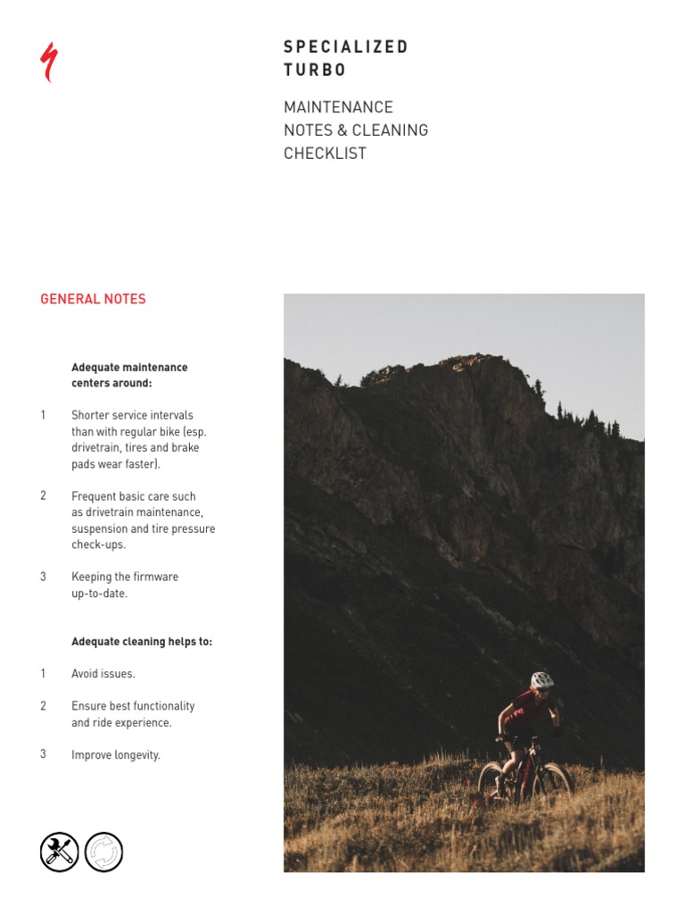Turbo Bike Maintenance Checklist | PDF | Washing Machine | Turbocharger