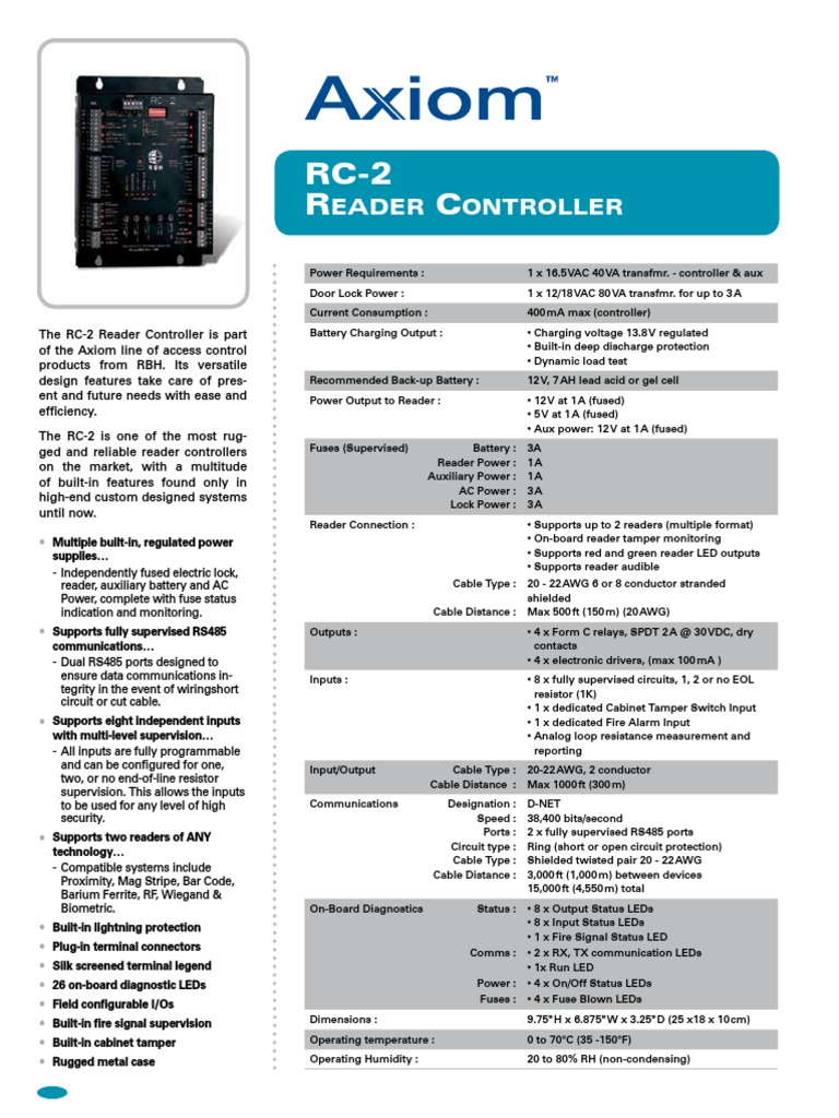 Axiom RC-2 | PDF | Information And Communications Technology | Electrical Engineering