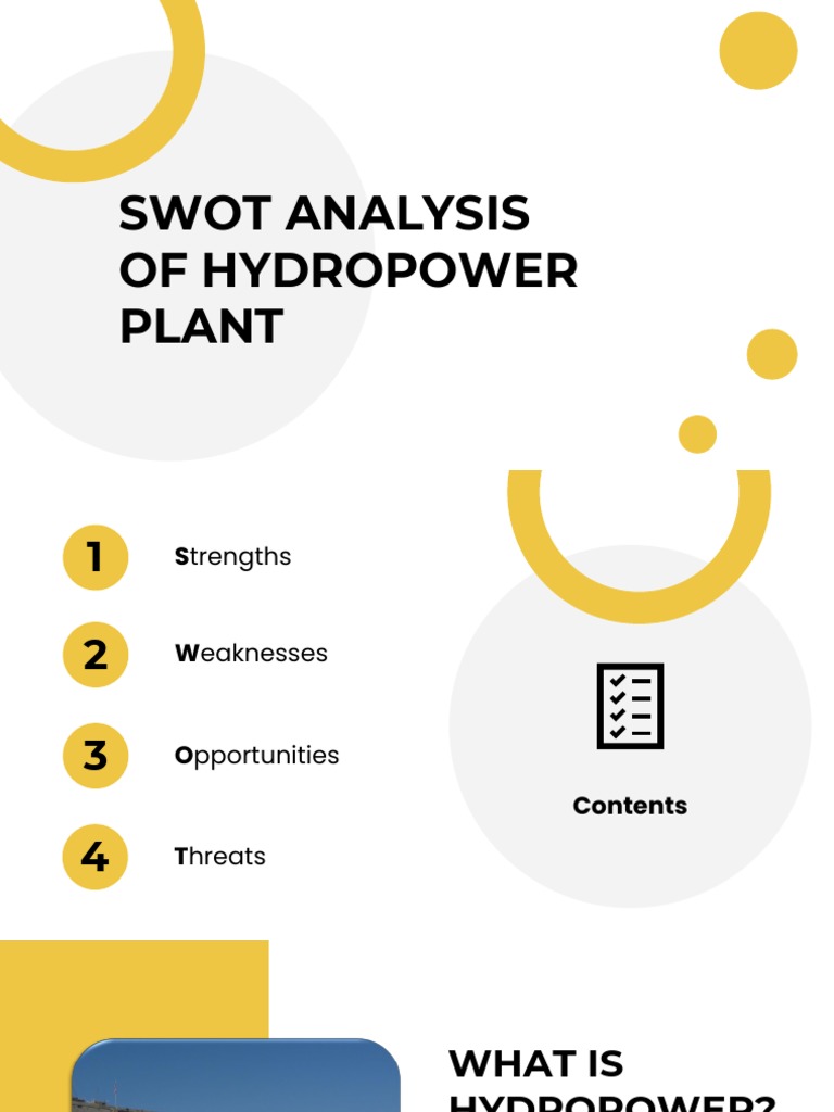 Swot Analysis For Hydropower Plant Group 1 | PDF