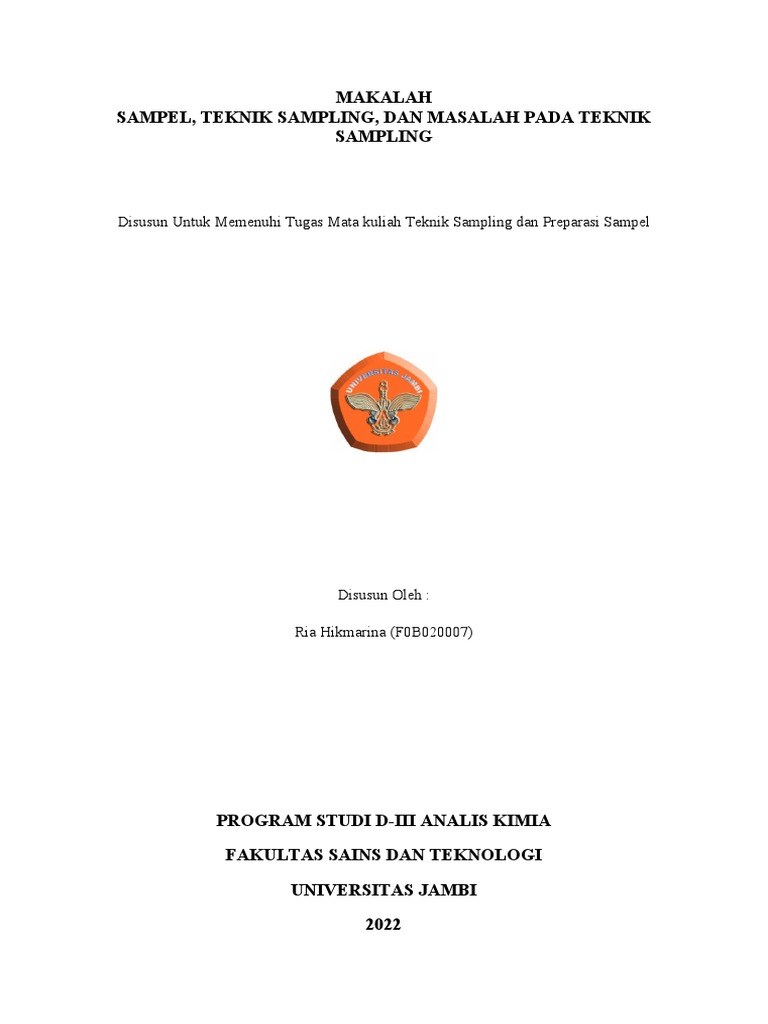 Makalah Teknik Sampling | PDF Makalah Teknik Sampling | PDF