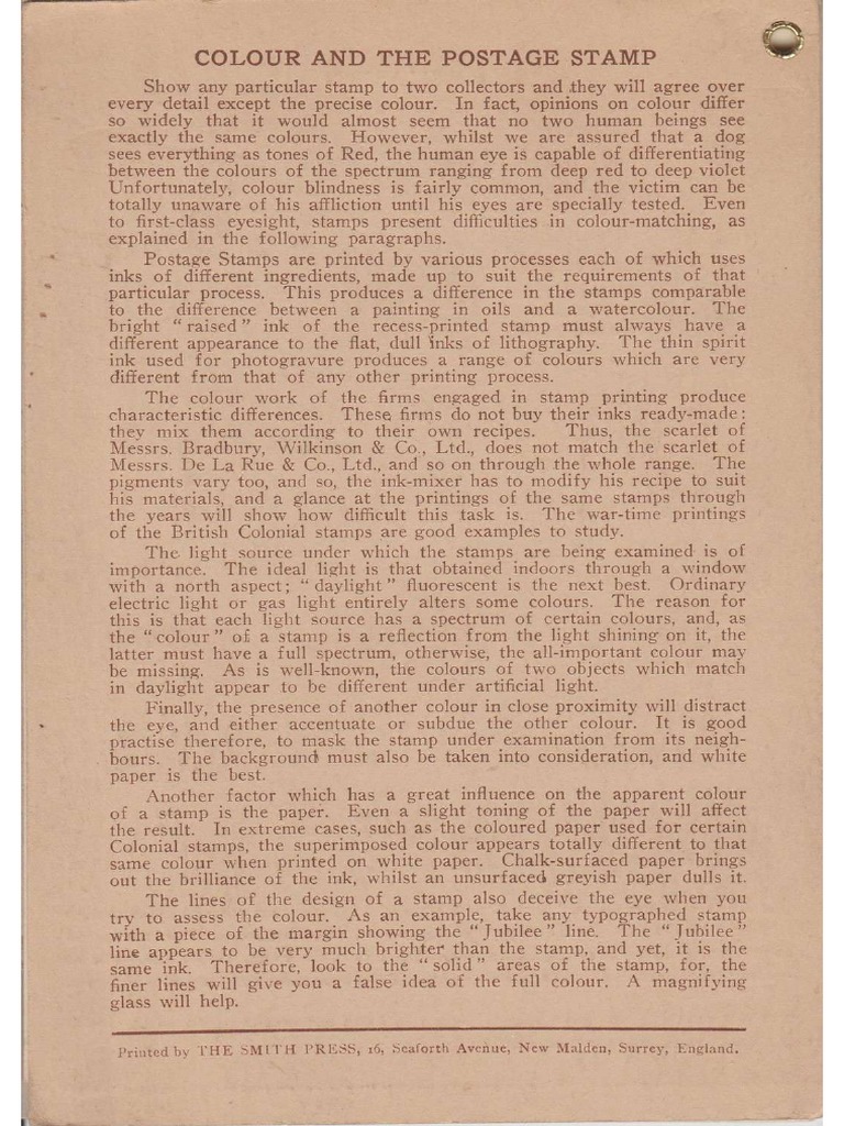 Color Guide Philately | PDF