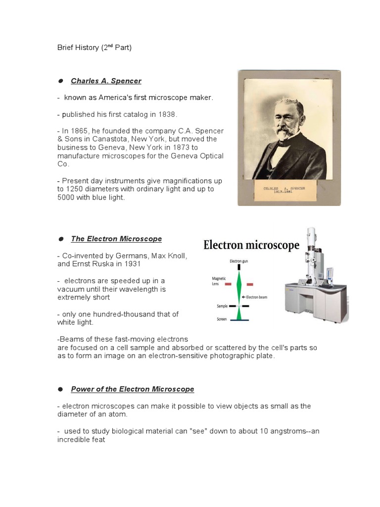 Brief History of Microscope PART 2 | PDF