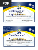 CERTIFICATES of Recognition - Early Birds | PDF