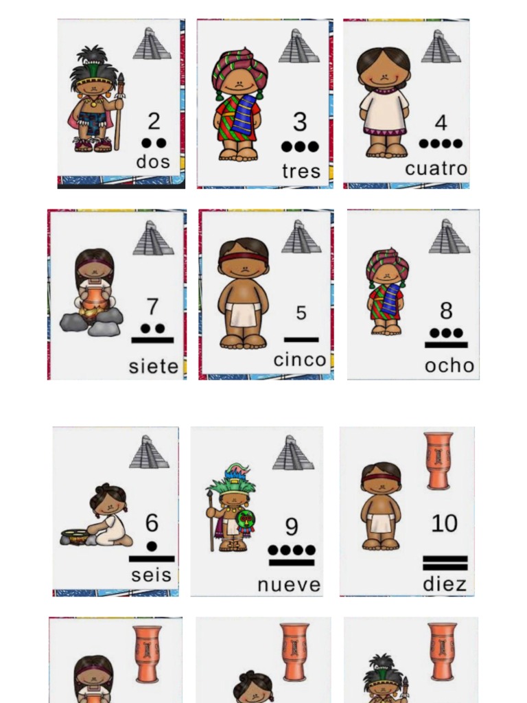 Numeros Mayas Con Dibujo | PDF