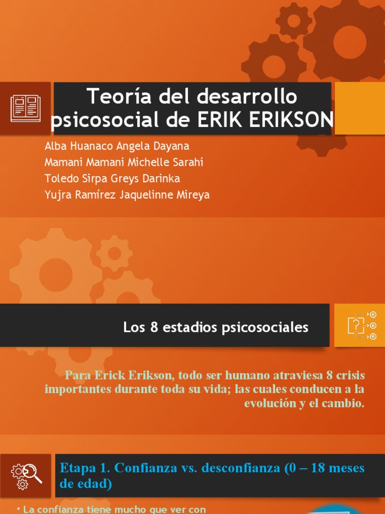 Teorias Del Desarrollo Humano Erik Erikson | PDF | Adultos | Ciencias ...