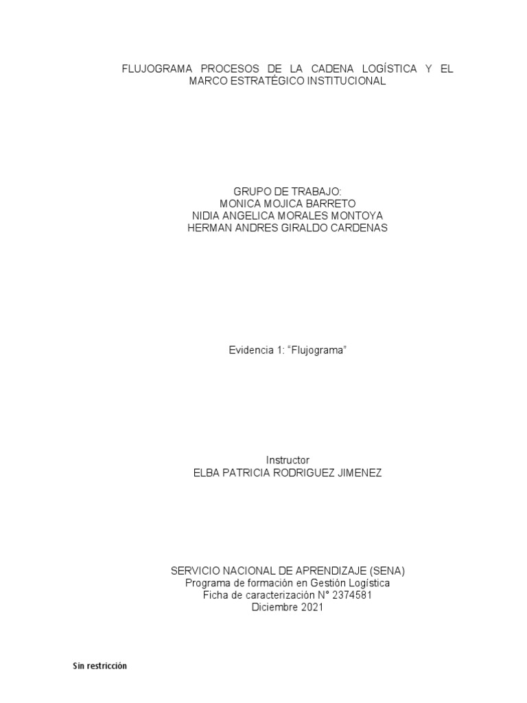 Proceso de La Cadena Logistica (Flujograma) | PDF | Logística | Business