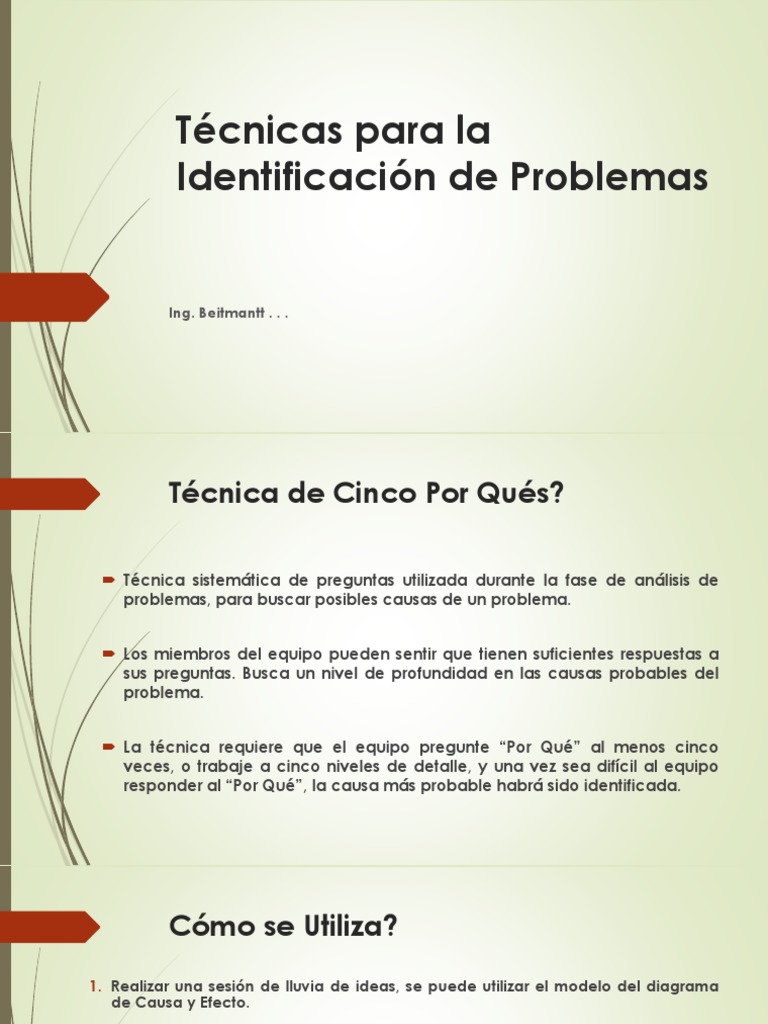 Técnicas para La Identificación de Problemas | PDF