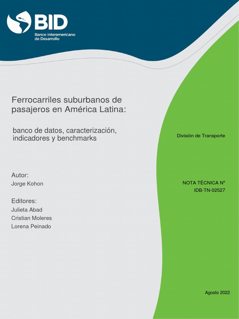 Informe FFCC Suburbanos BID | PDF | America latina | Transporte