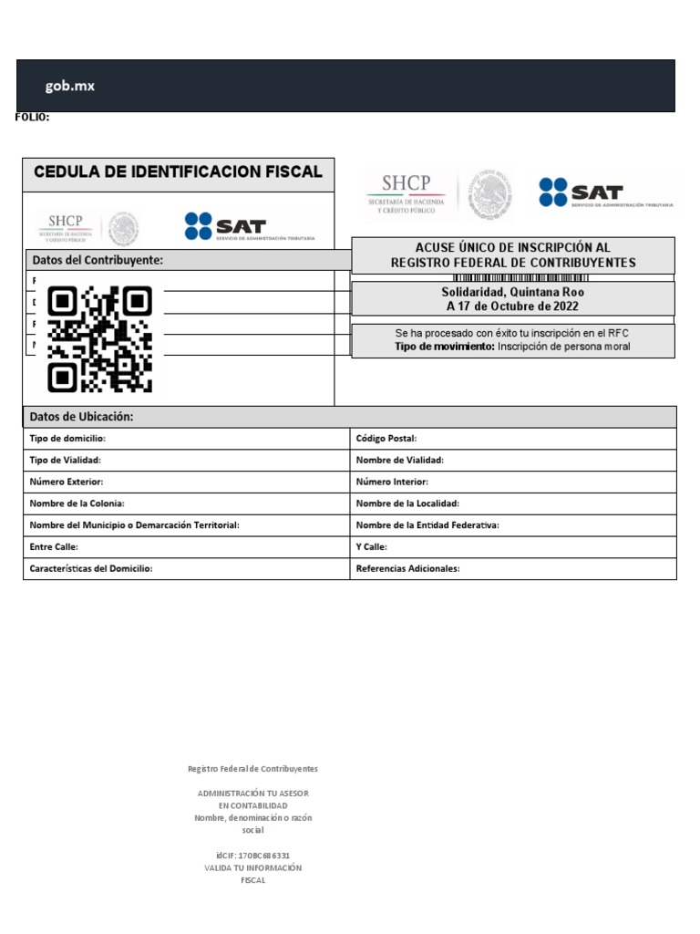 RFC Persona Moral | PDF