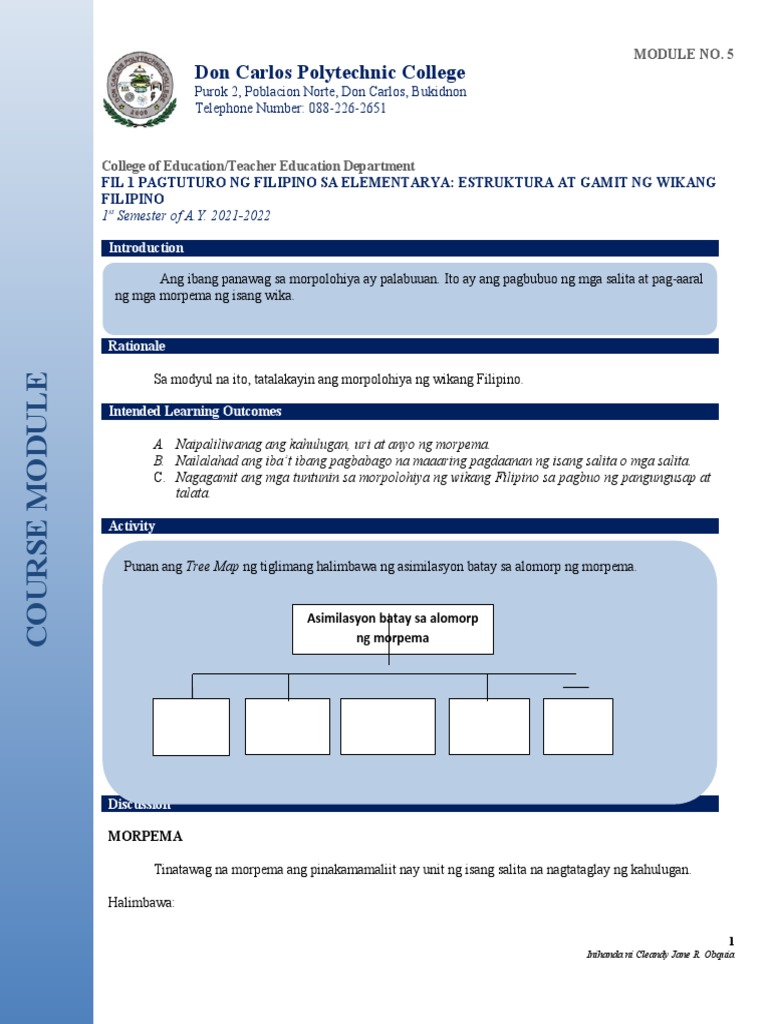 Fil 1 Module 5 | PDF