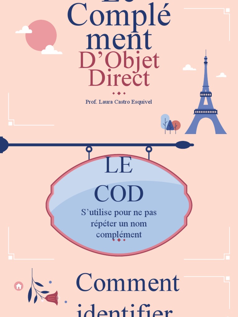 Le COD | PDF | Verbe | Nombre grammatical