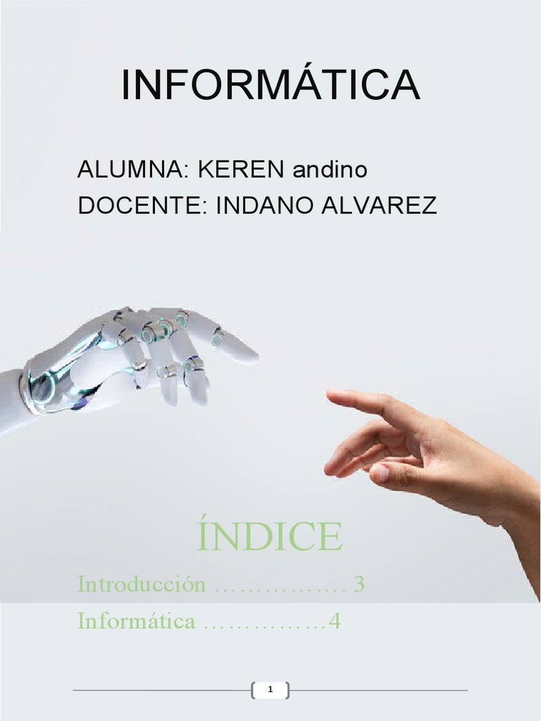 Informe de Informatica | PDF | Informática | Hardware de la computadora