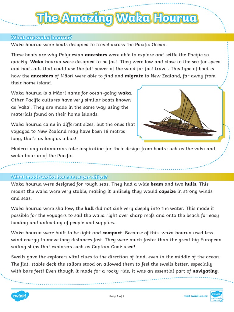 The Amazing Waka Hourua | PDF | Watercraft | Shipping