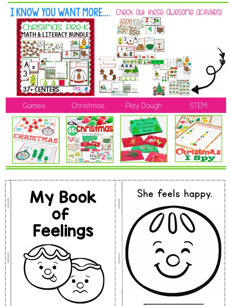 Gingerbread Emotions Mini Book | PDF
