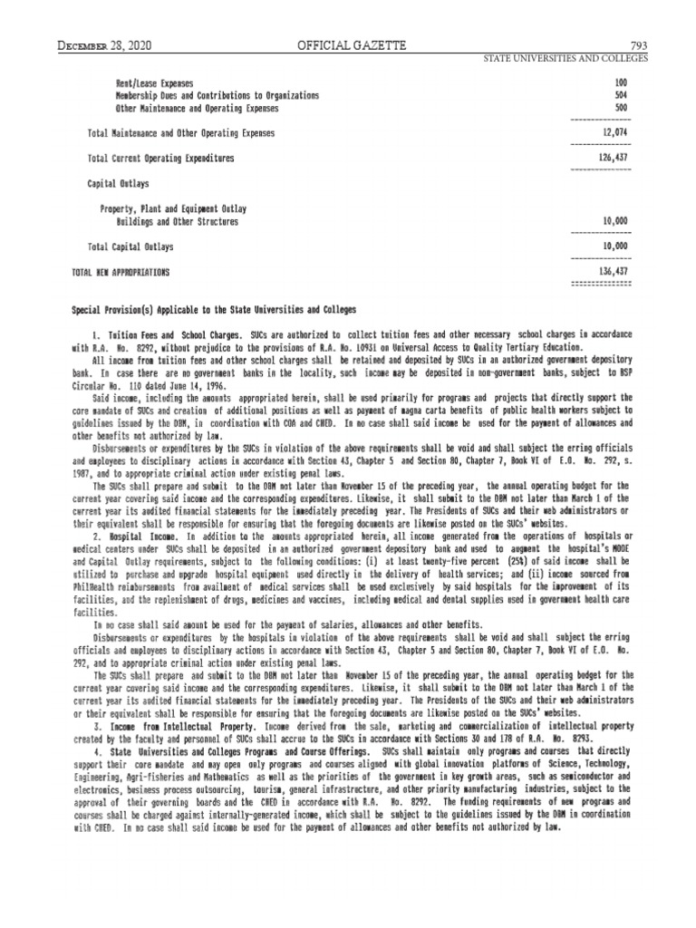Special Provisions of GAA FY 2021 (R.A. No. 11518) | PDF