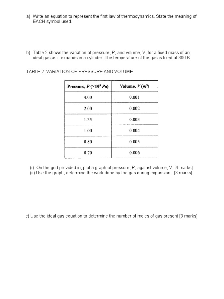Thermodynamics Question | PDF