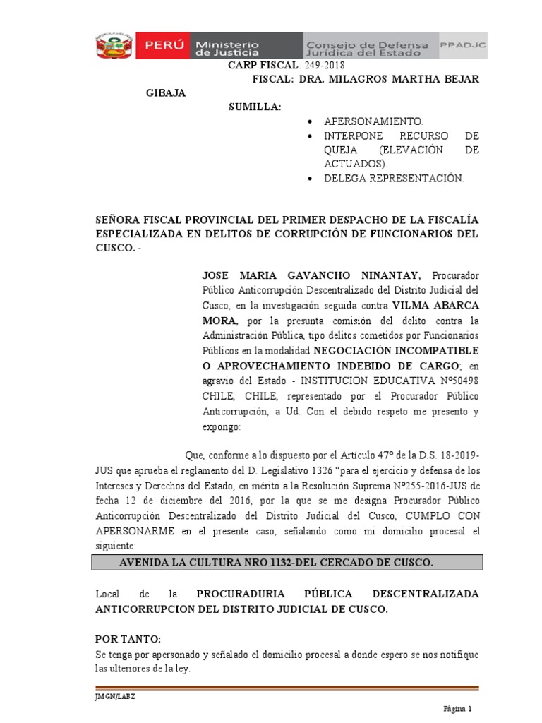 Modelo de Apelacion | PDF | Derecho penal | Fiscal