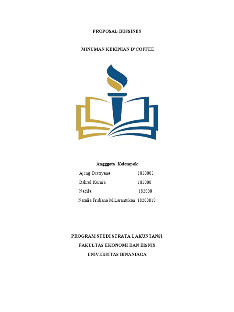 Proposal Usaha Minuman Kopi Kekinian | PDF
